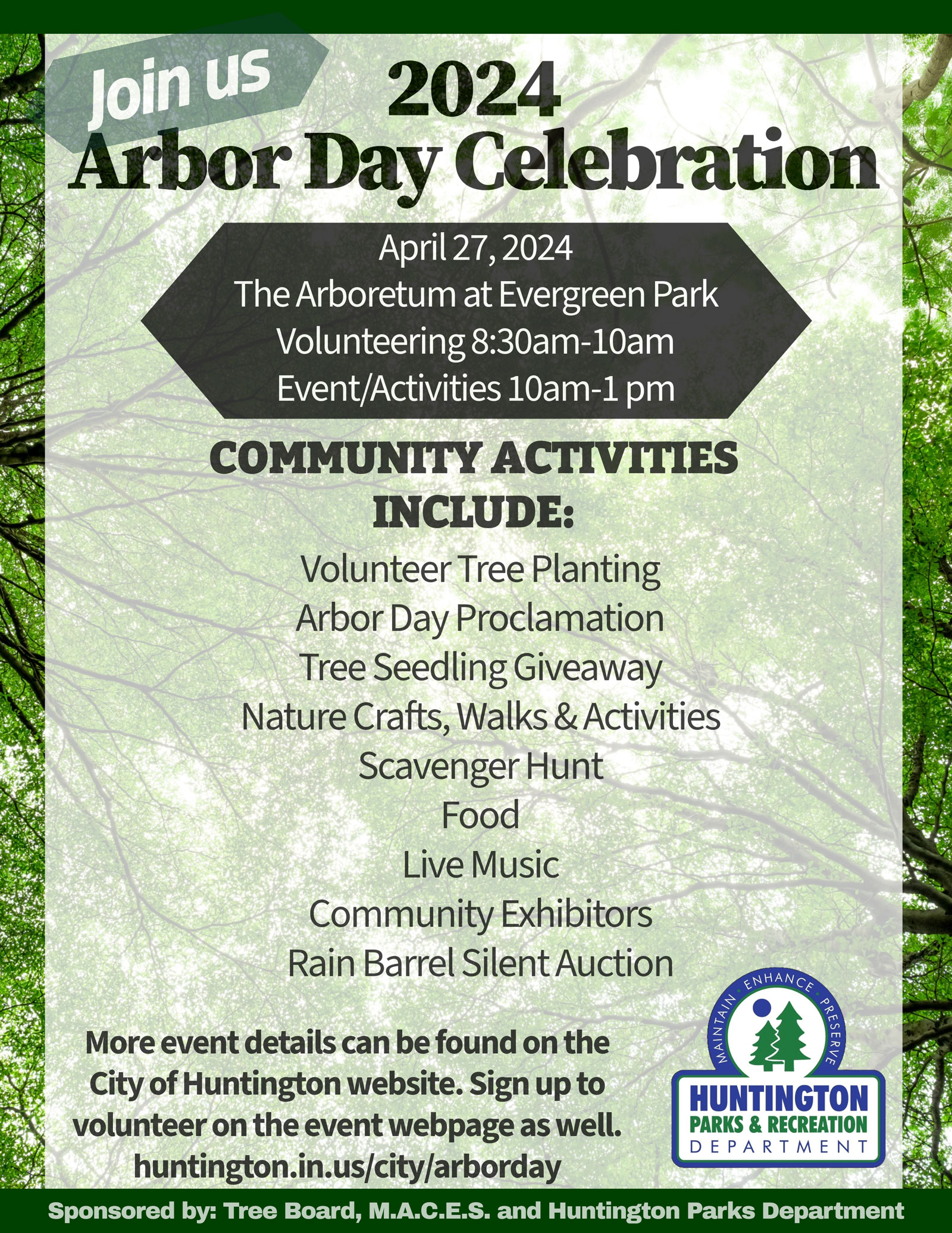Arbor Day Celebration & Volunteer Event / City of Huntington, Indiana